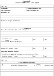 Corrective and Preventive Action (CAPA)